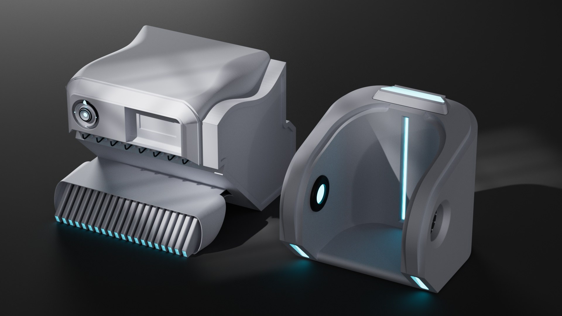 3D Model Sci Fi Concept Of Control Panel - Abstract Futuristic Shapes ...