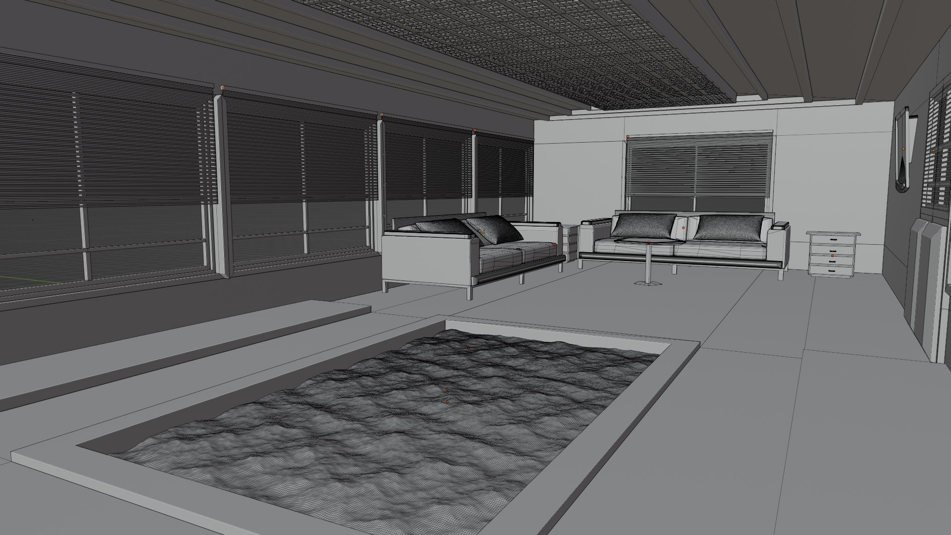 3D Pool House interior model - TurboSquid 2159630