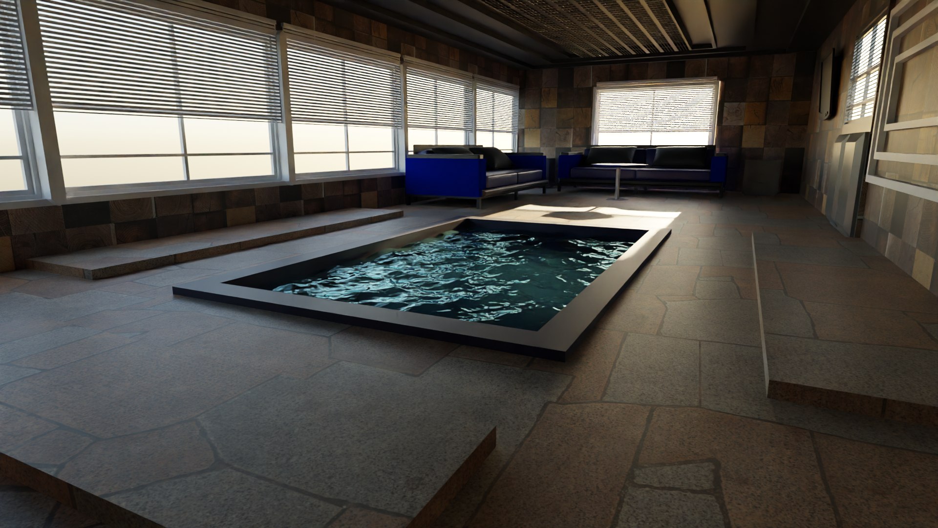 3D Pool House interior model - TurboSquid 2159630