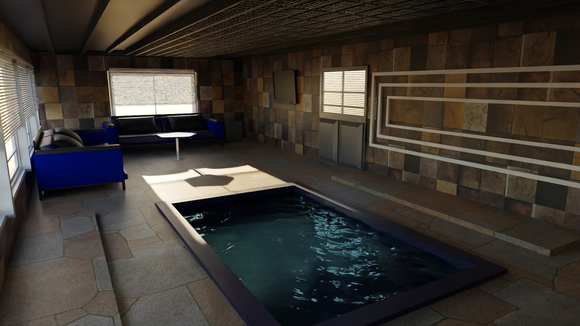 3D Pool House interior model - TurboSquid 2159630