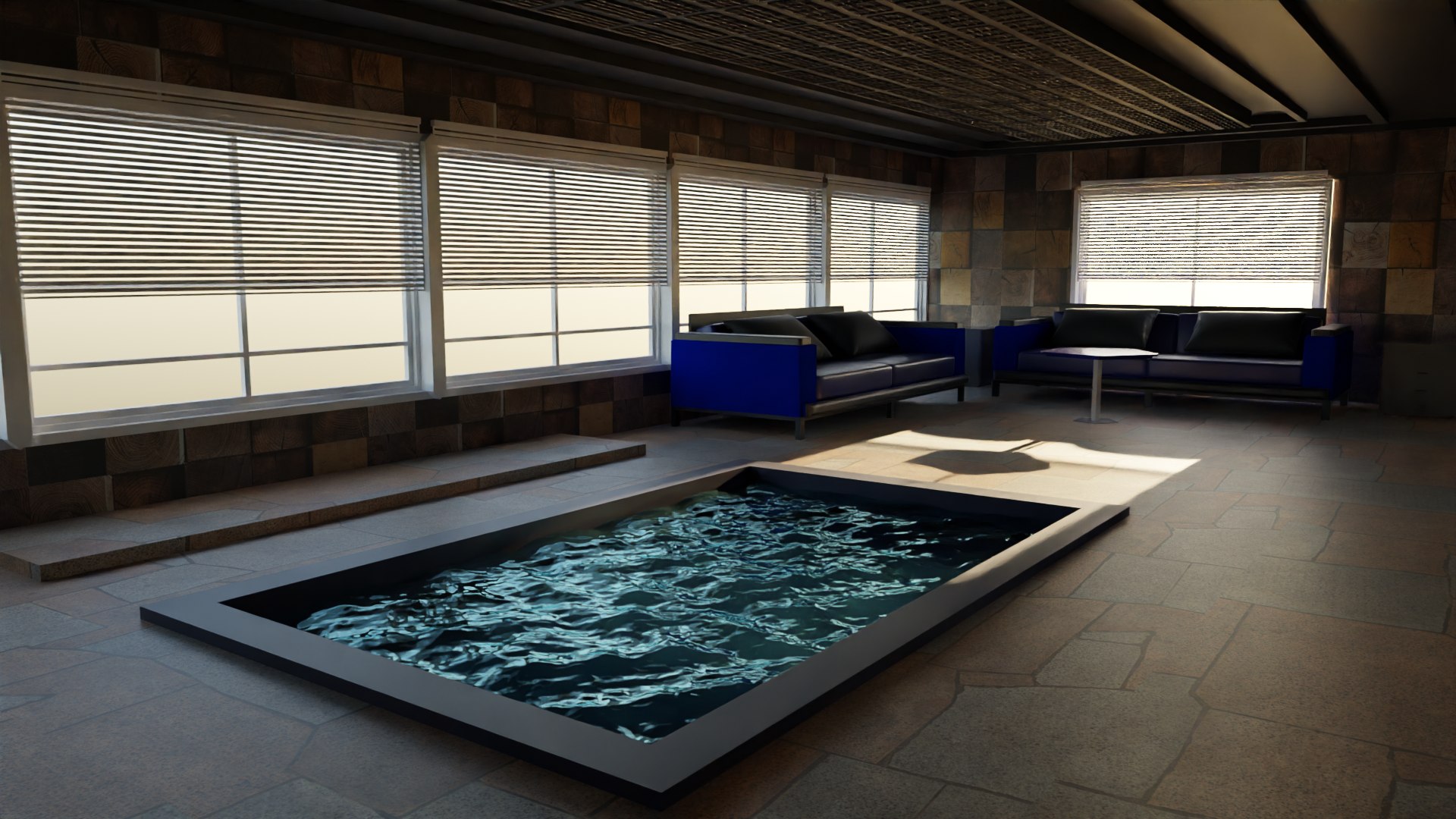 3D Pool House interior model - TurboSquid 2159630