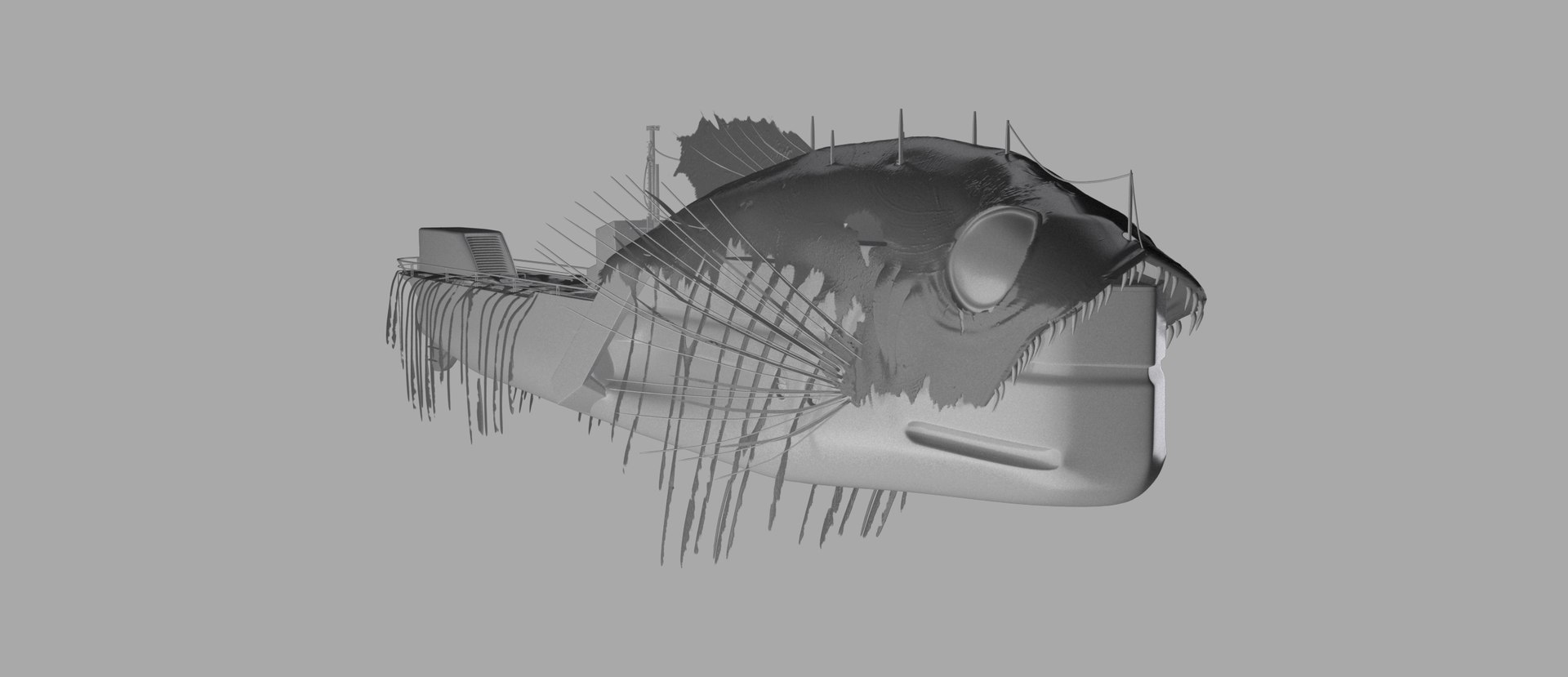 3D Submarine Camouflaged Fish Skin Model - TurboSquid 1276155