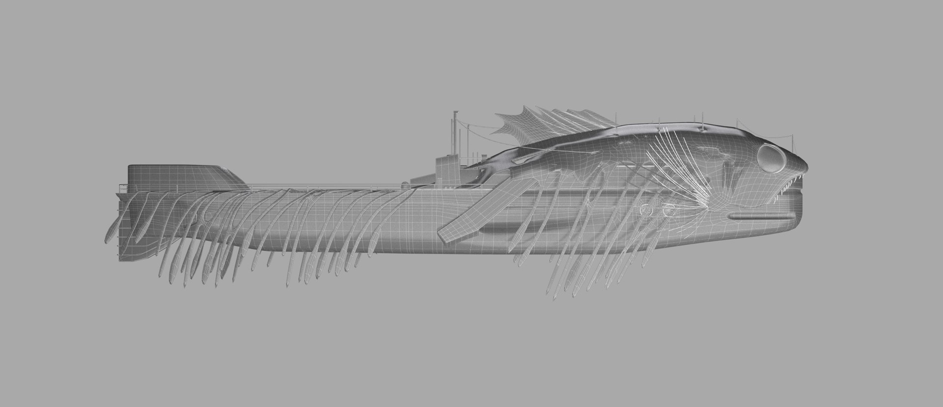 3D Submarine Camouflaged Fish Skin Model - TurboSquid 1276155