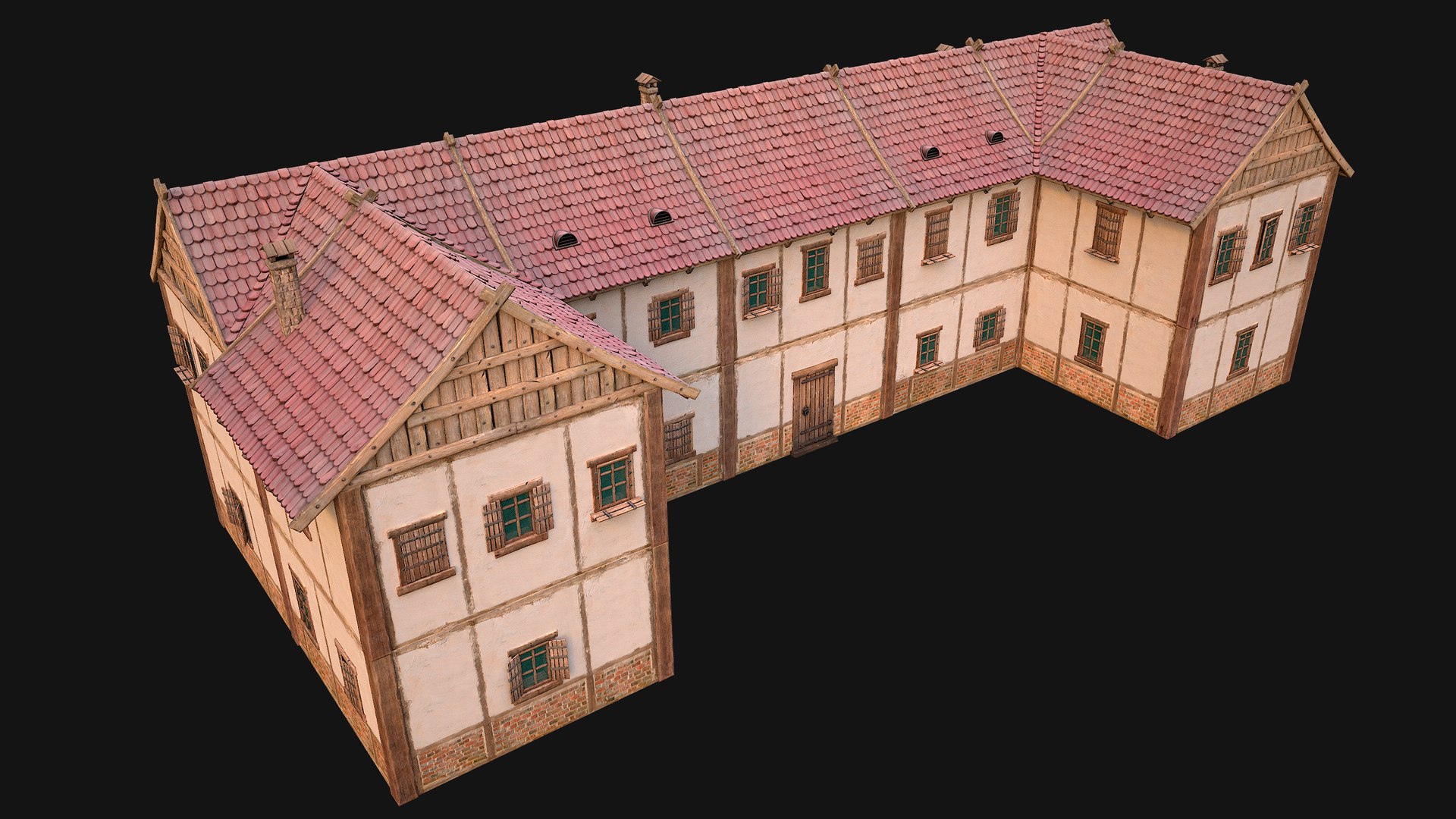 Medieval House Residence 2 Storey 3D Model - TurboSquid 2169956