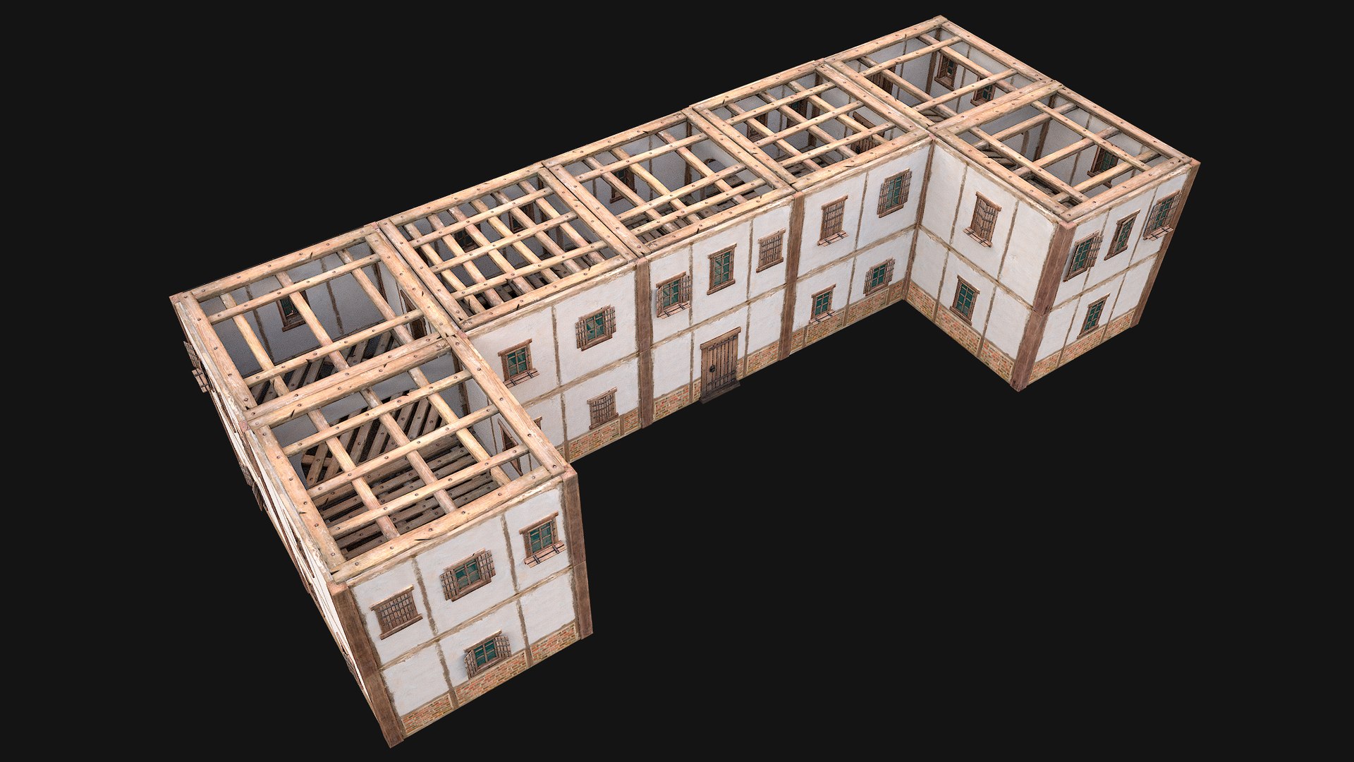 Medieval House Residence 2 Storey 3D Model - TurboSquid 2169956