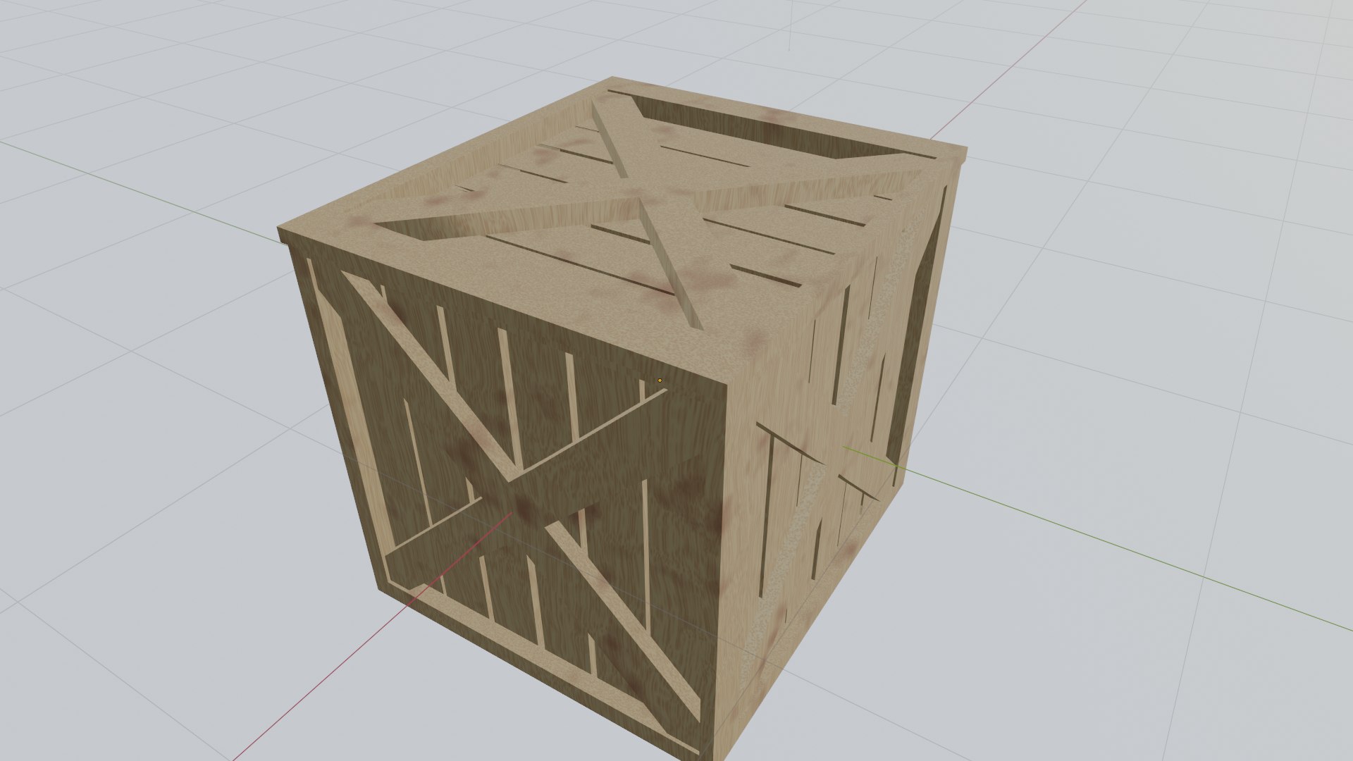 3D Simple Wooden Crate - TurboSquid 2106690