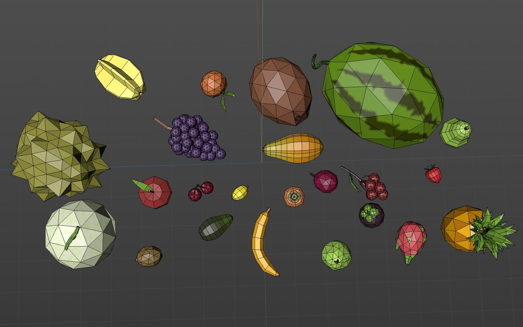 Cartoon Fruit Model - TurboSquid 1670510