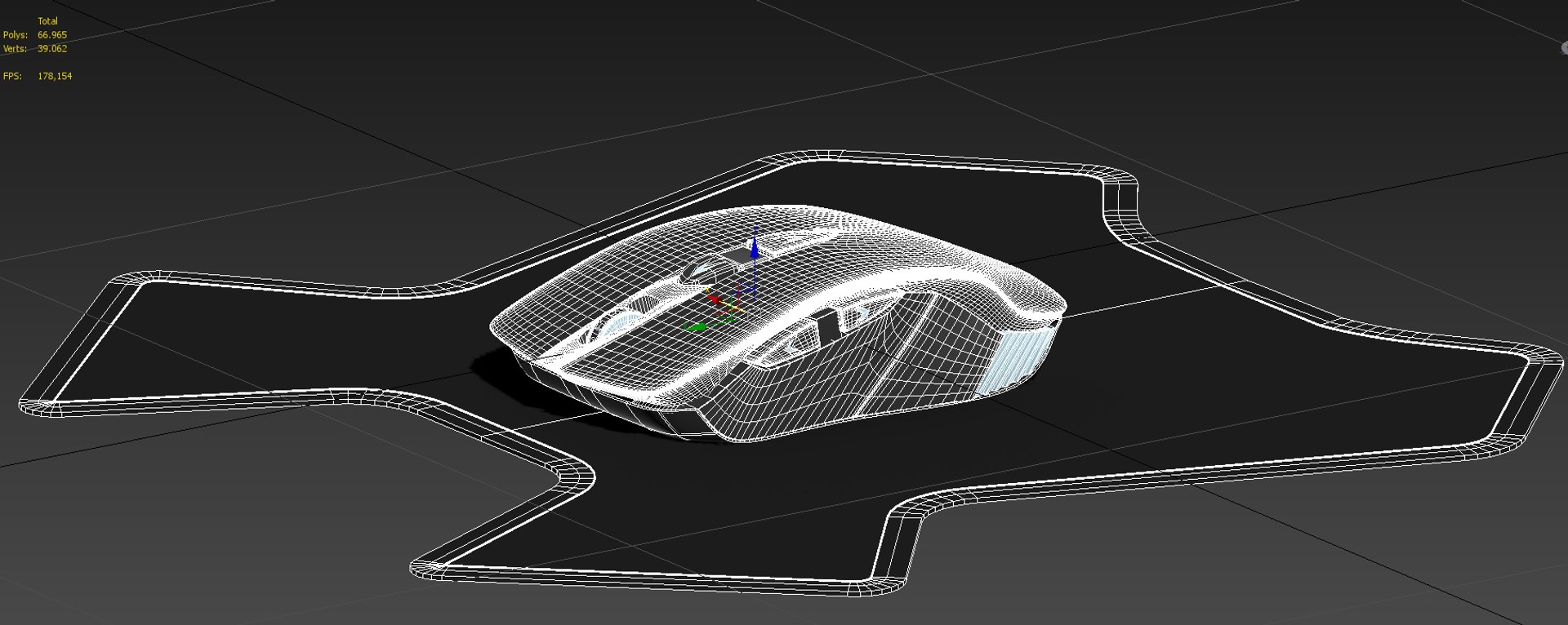 Realistic Bluetooth Gaming Mouse 3d Max