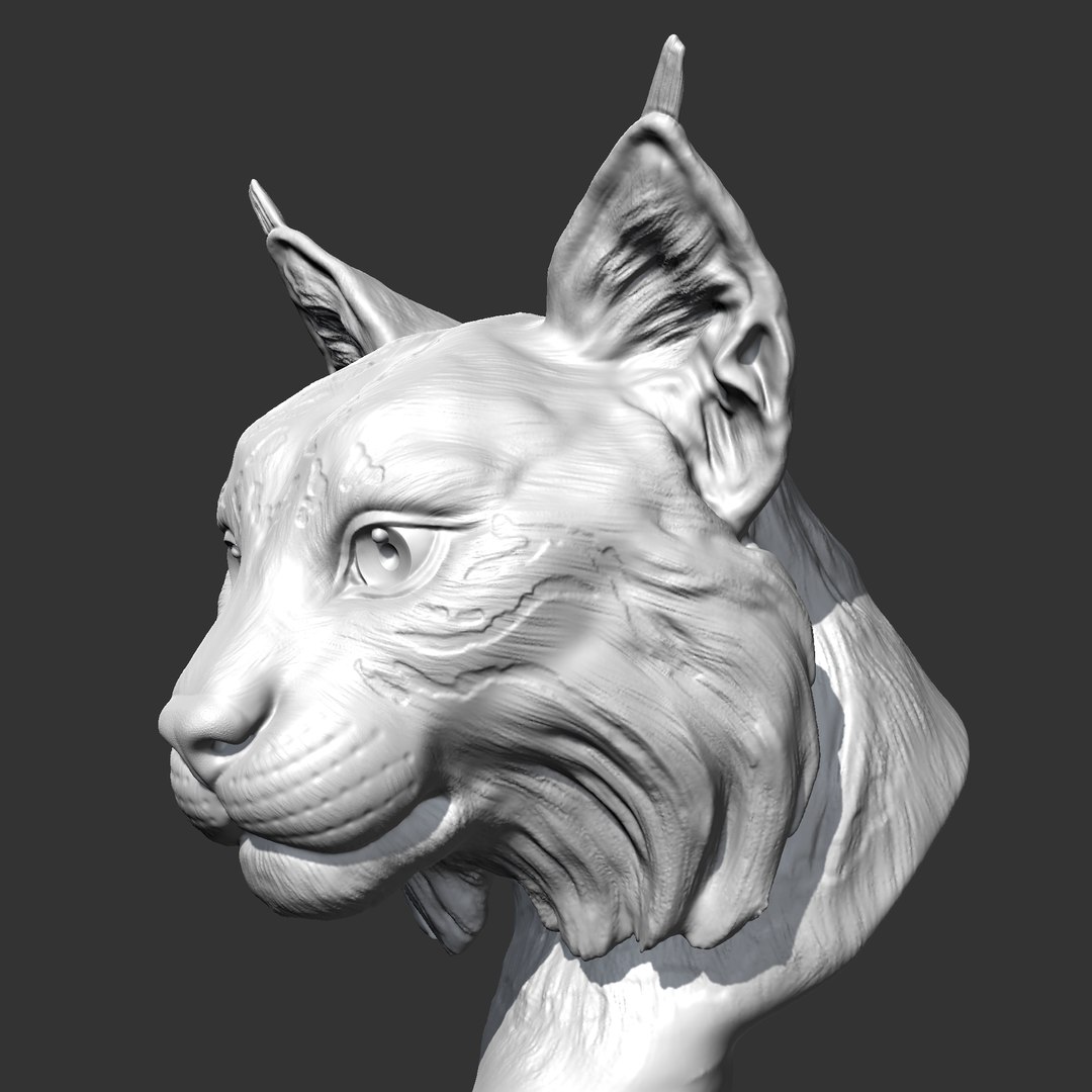 3D Lynx Head AM18 - TurboSquid 2075764