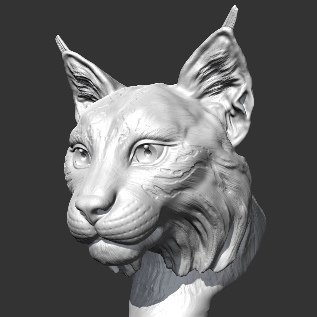 3D Lynx Head AM18 - TurboSquid 2075764