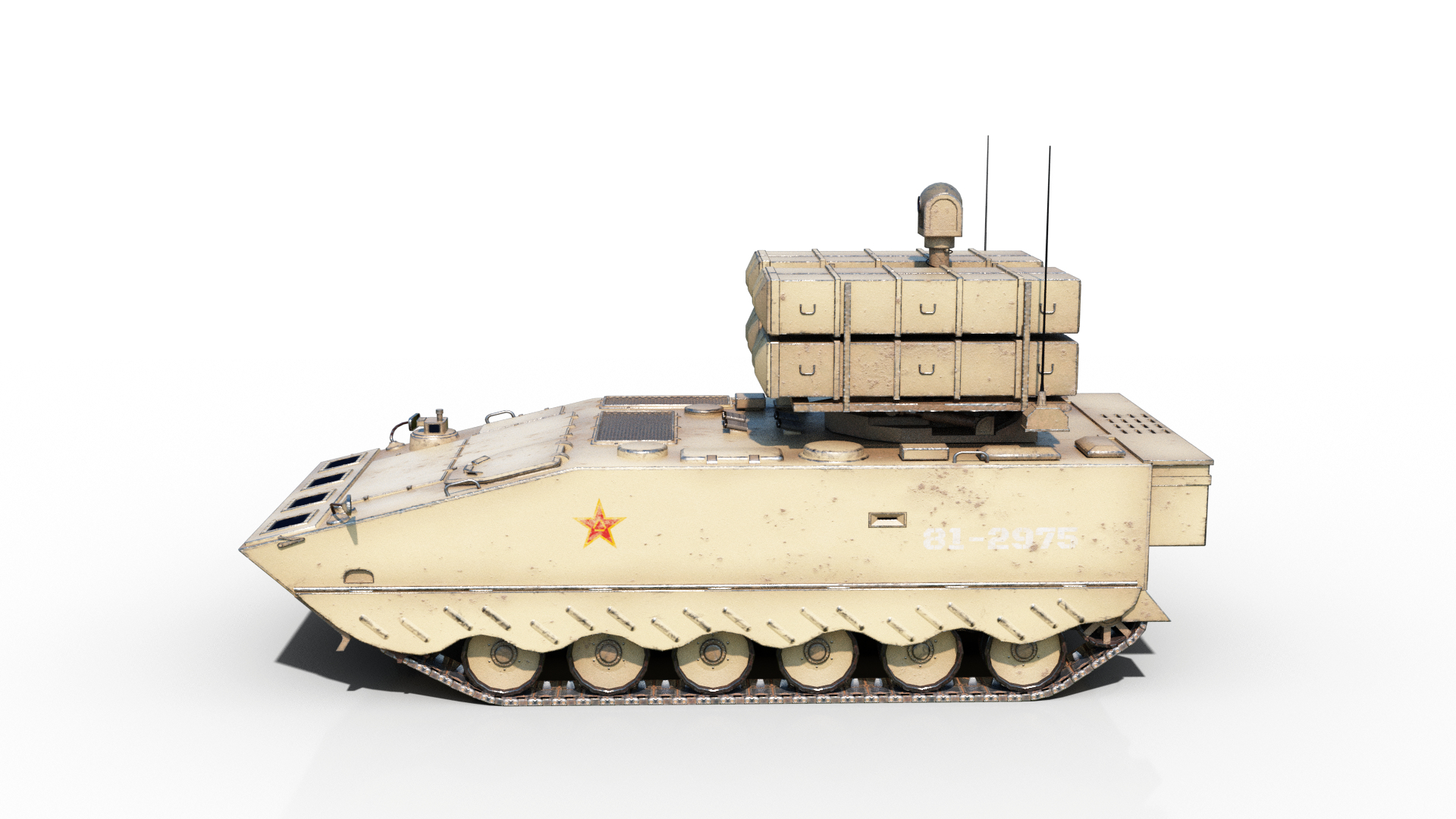 4 Coatings Of PLA Army AFT-10 Anti-tank Missile Launch Vehicle 3D Model ...