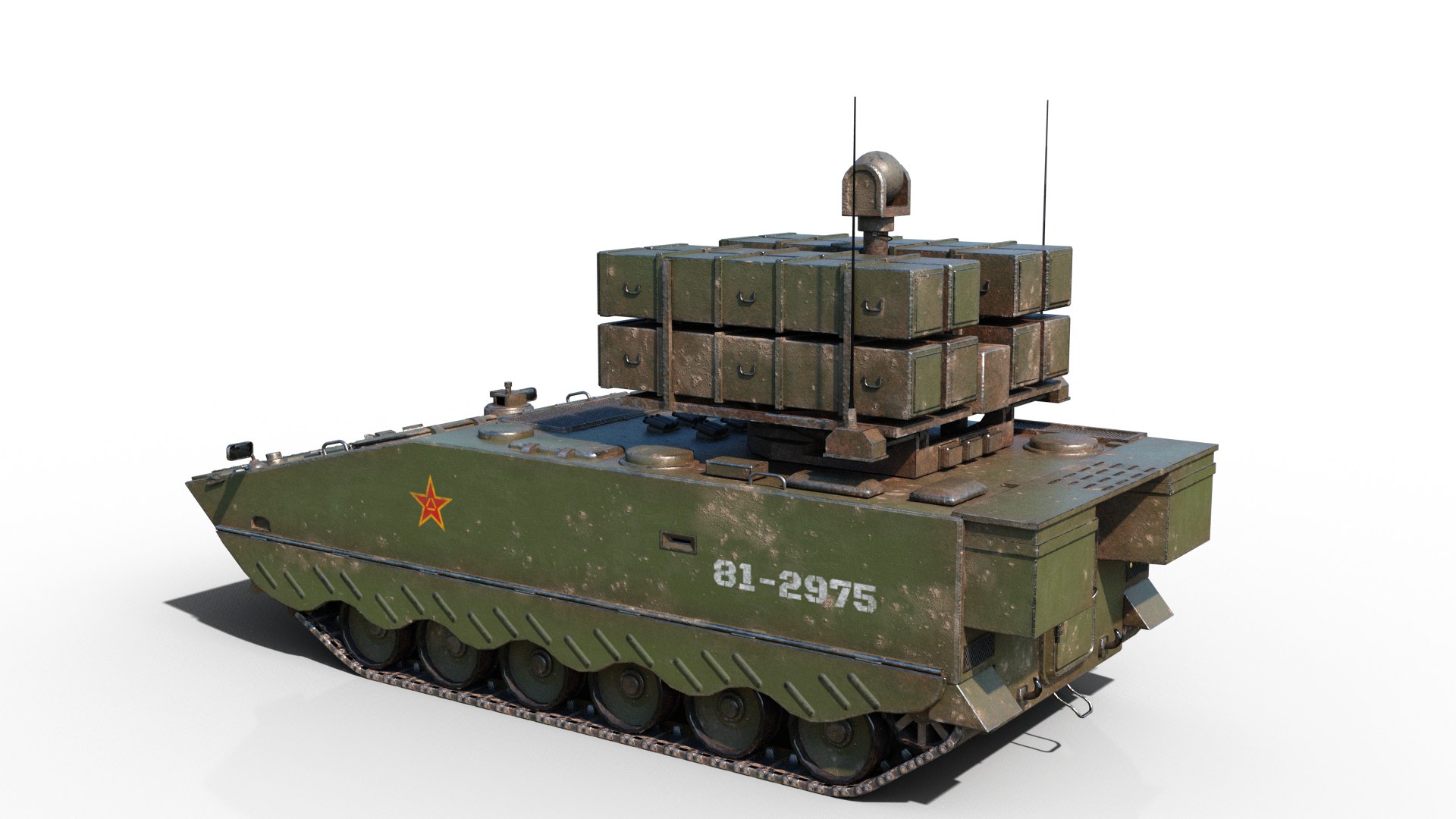 4 Coatings Of PLA Army AFT-10 Anti-tank Missile Launch Vehicle 3D Model ...