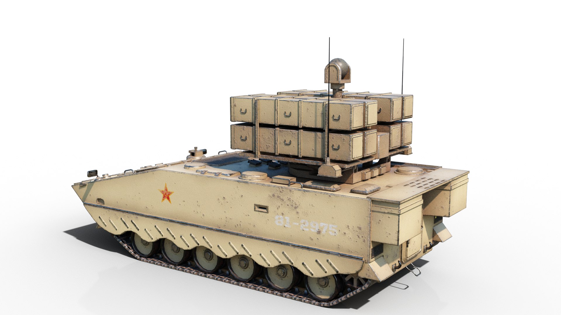 4 Coatings Of PLA Army AFT-10 Anti-tank Missile Launch Vehicle 3D Model ...