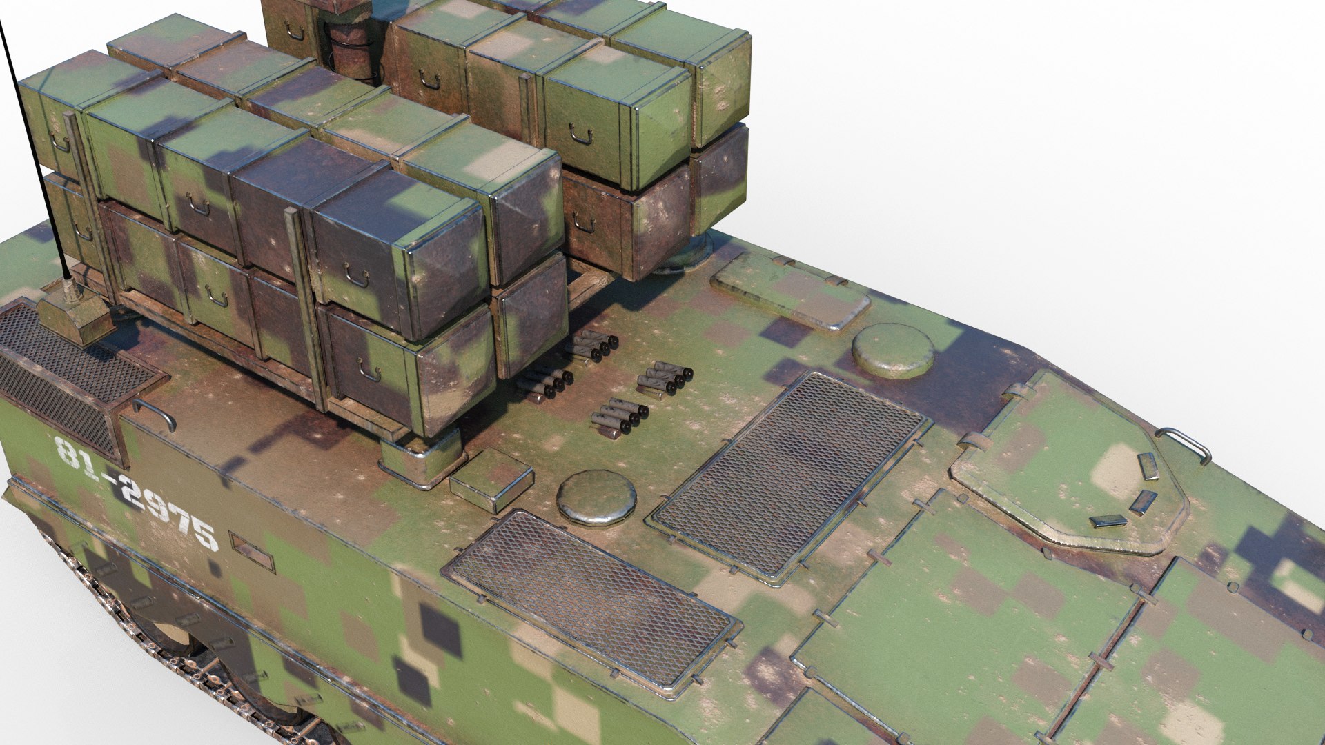 4 Coatings Of PLA Army AFT-10 Anti-tank Missile Launch Vehicle 3D Model ...