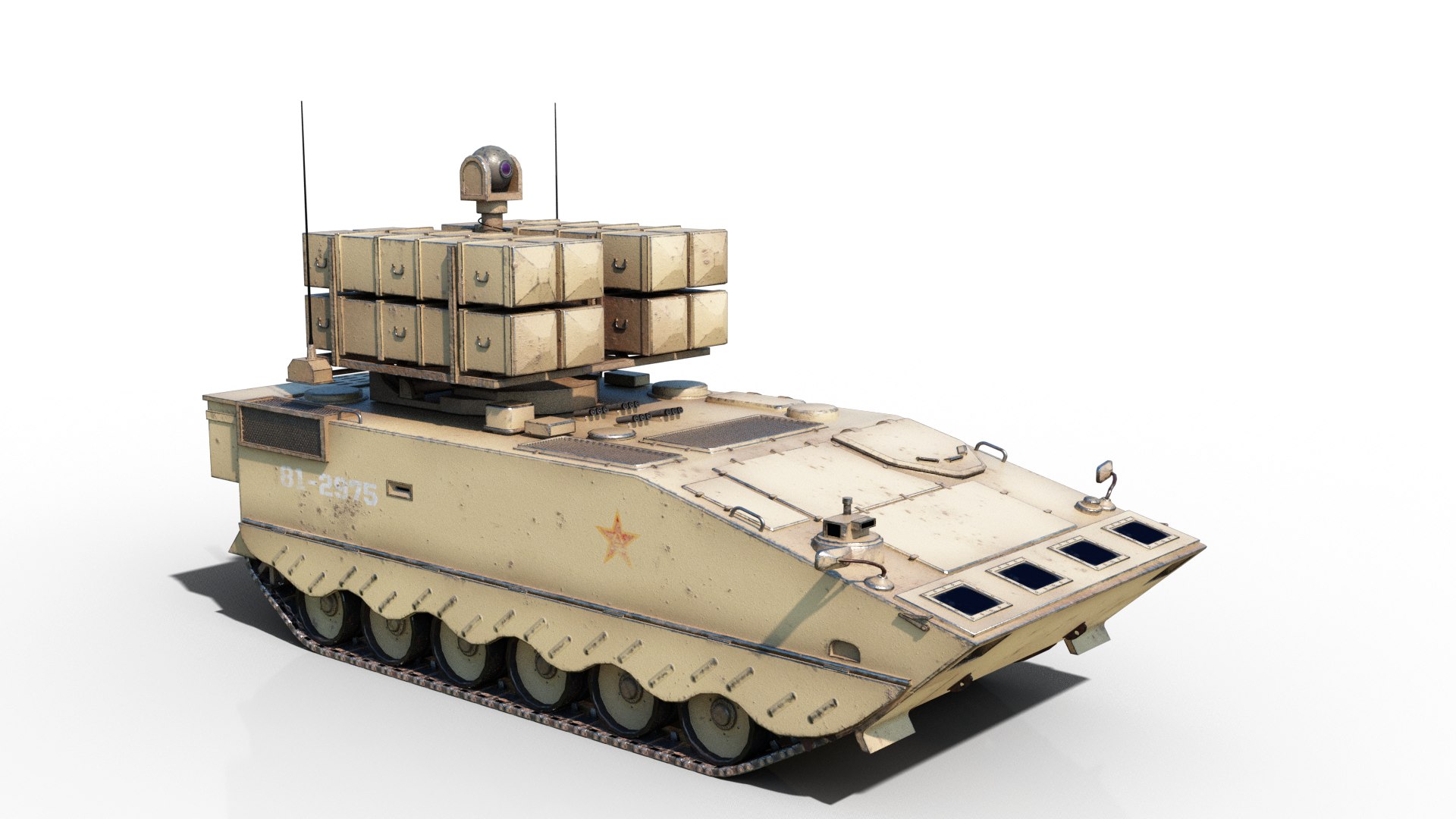 4 Coatings Of PLA Army AFT-10 Anti-tank Missile Launch Vehicle 3D Model ...