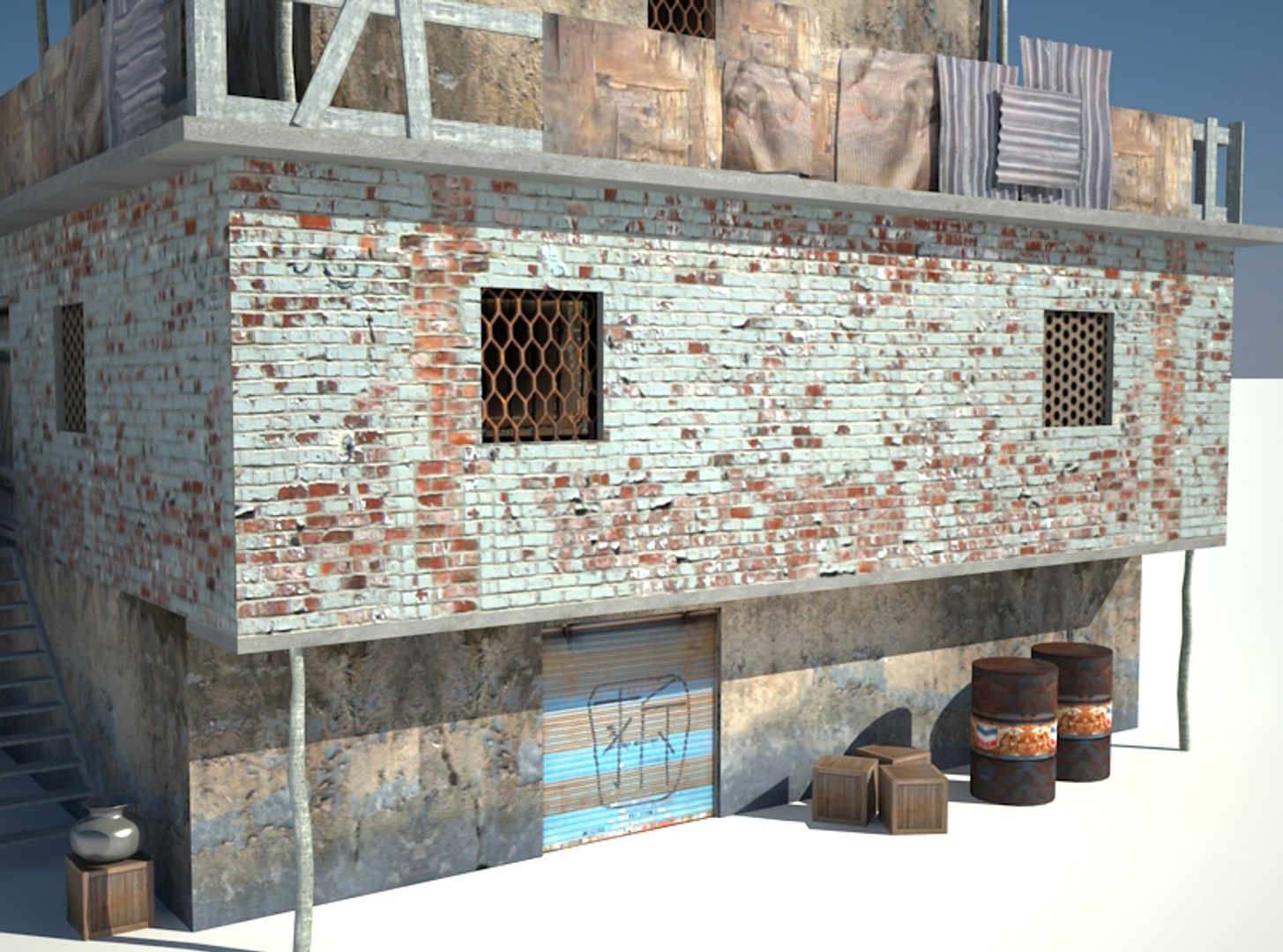 3d Model Slum House