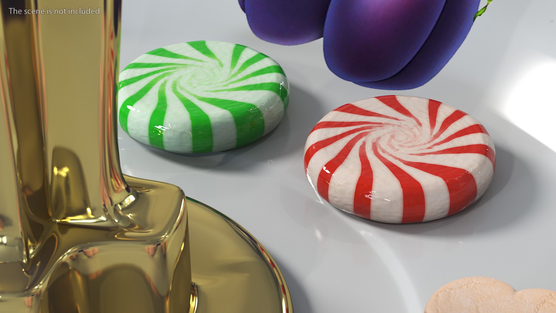 3D Red Round Candy Model - TurboSquid 2209649