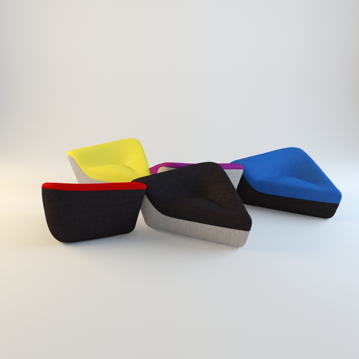 3d model seating stones