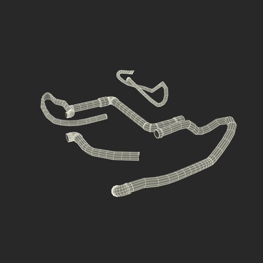 Iron Pipes Set Elbow 3d 3ds