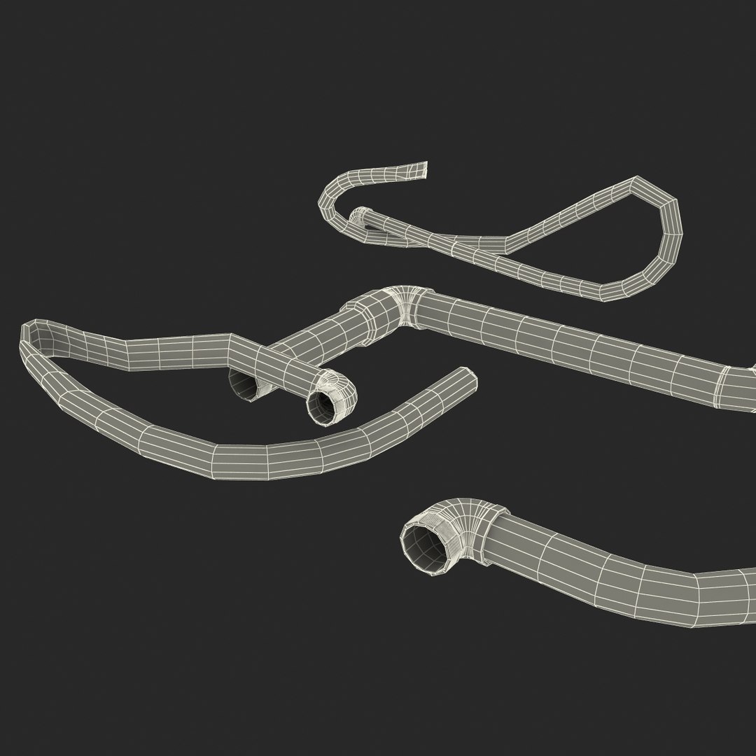 Iron Pipes Set Elbow 3d 3ds