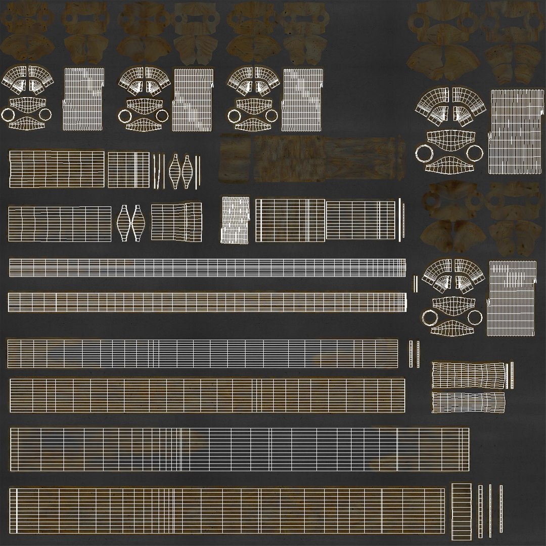 Iron Pipes Set Elbow 3d 3ds