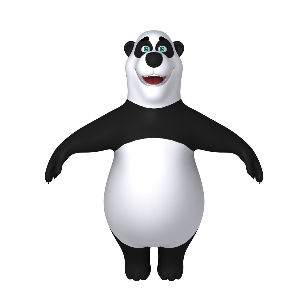 Panda cartoon toon 3D - TurboSquid 1683717