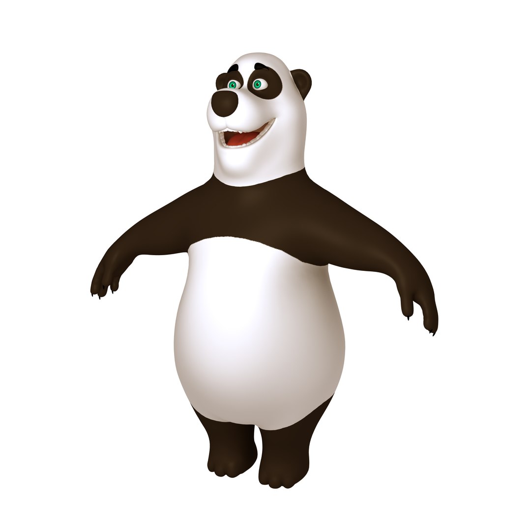 Panda Cartoon Toon 3D - TurboSquid 1683717