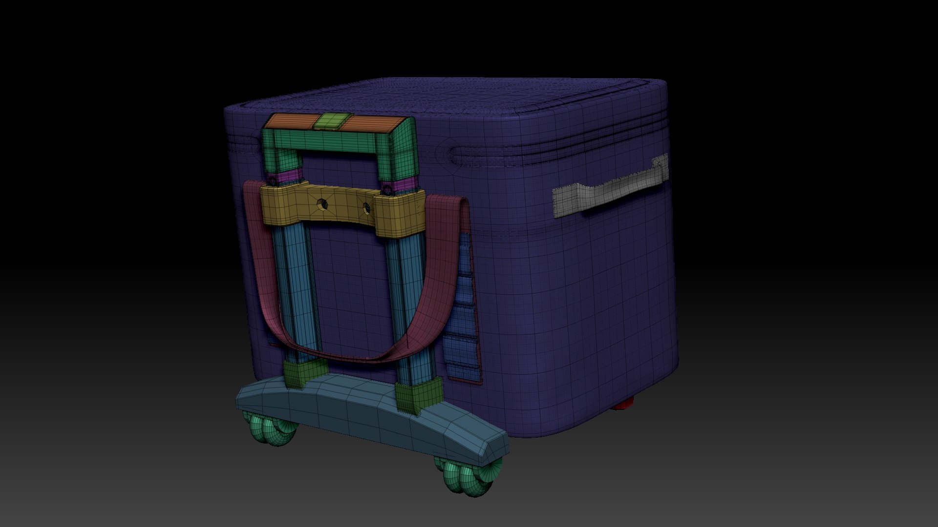 3D Luggage Case Handle Box Bag Suitcase Baggage Zbrush Sculpting ...