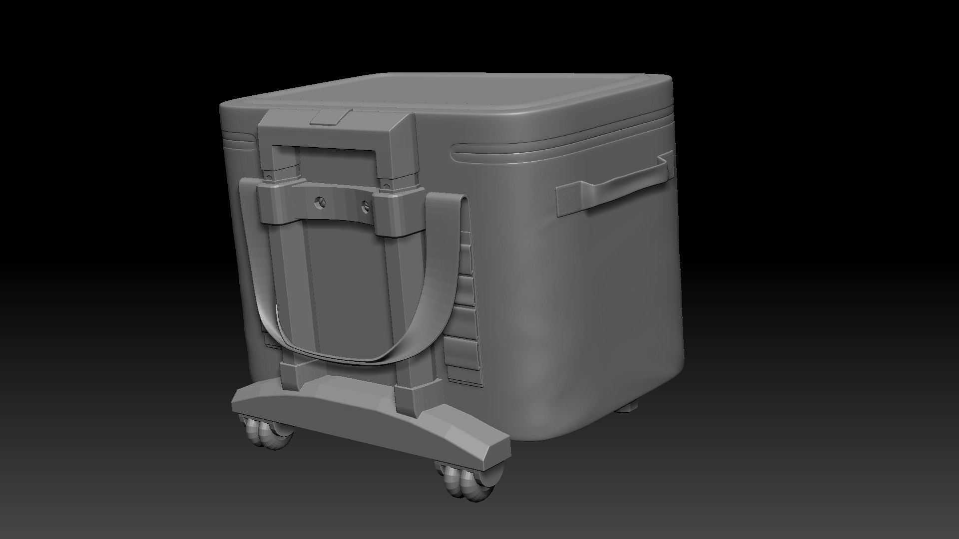 3D Luggage Case Handle Box Bag Suitcase Baggage Zbrush Sculpting ...
