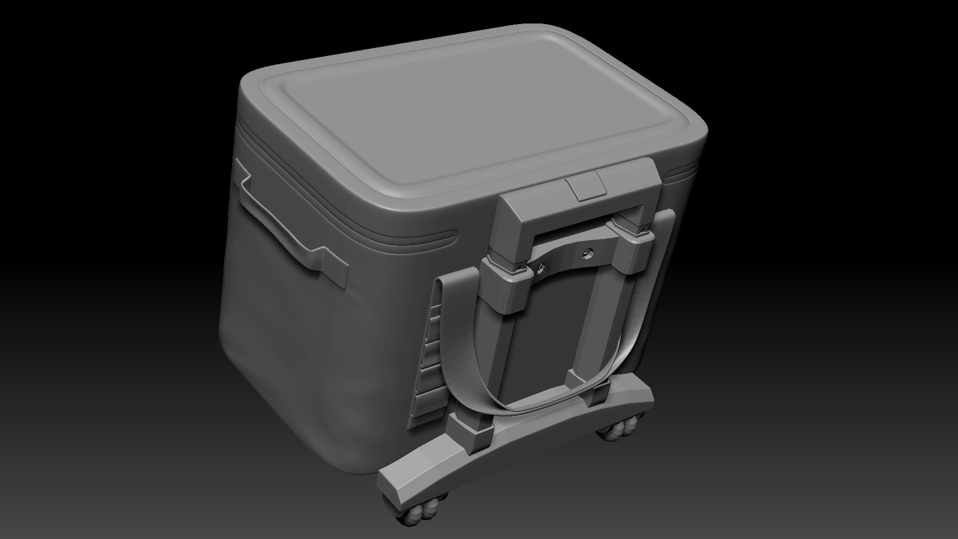 3D Luggage Case Handle Box Bag Suitcase Baggage Zbrush Sculpting ...