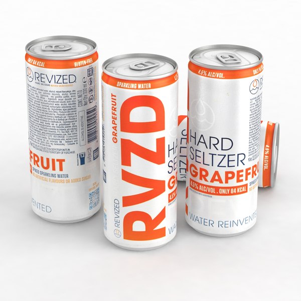 modelo 3d Lata de alcohol Revized RVZD Hard Seltzer Grapefruit 330ml ...