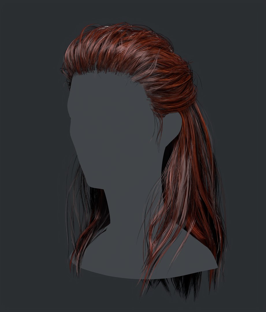 3D Model Long Hairstyle - TurboSquid 2186646