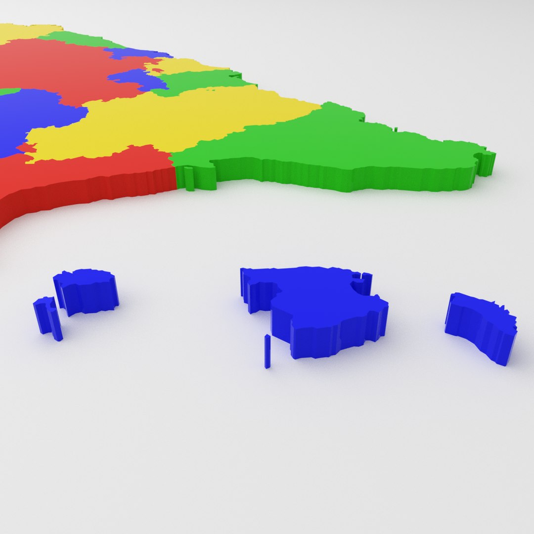 3D Spain District State Model - TurboSquid 1282922