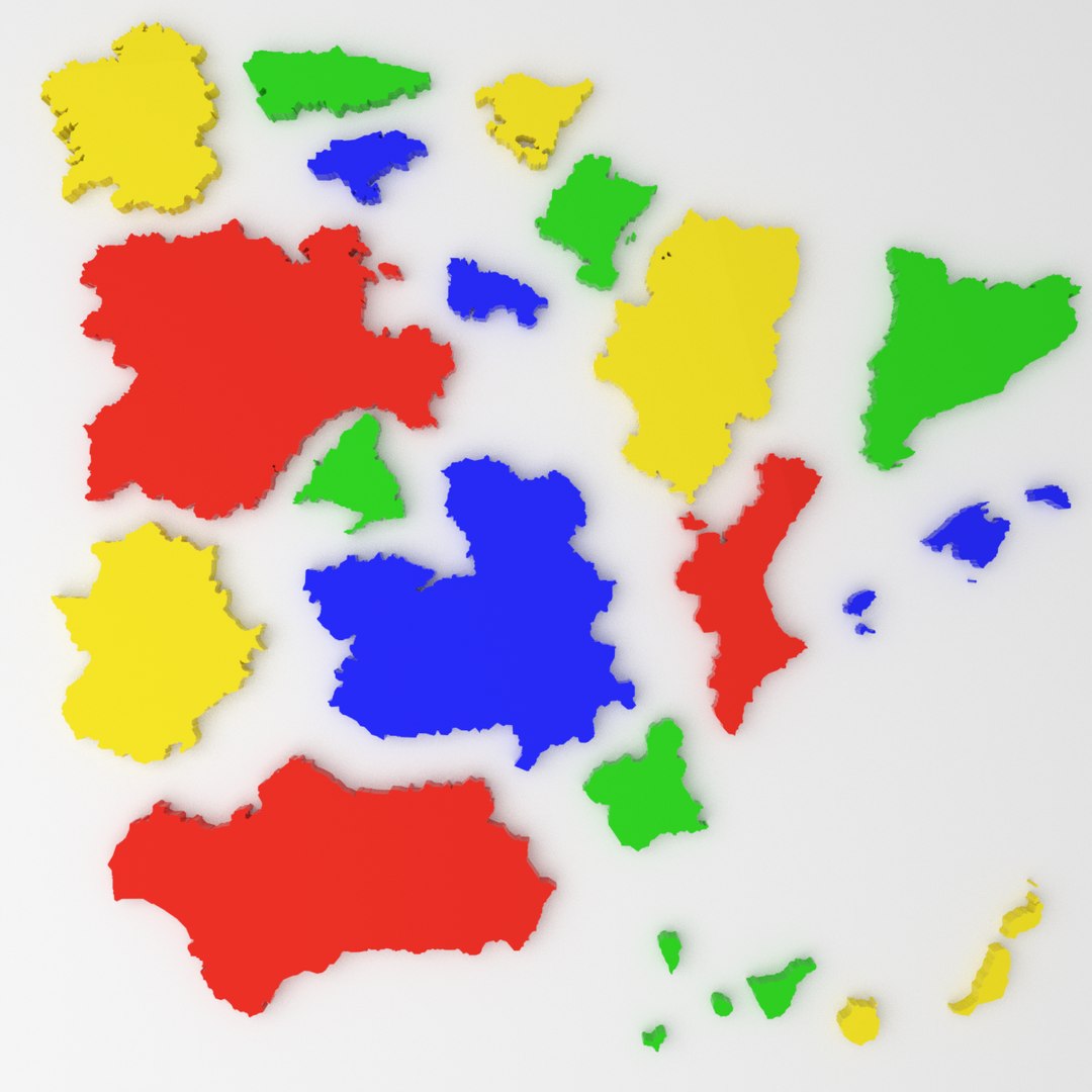 3D Spain District State Model - TurboSquid 1282922