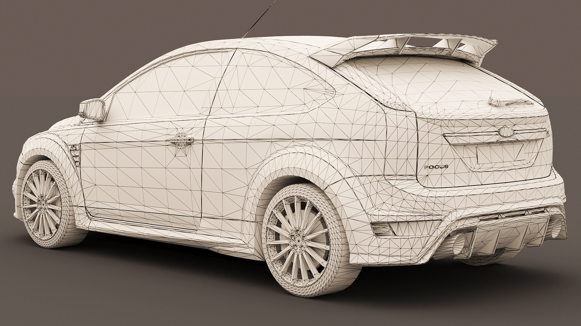 3D Ford Focus Rs 2009 Model - TurboSquid 2031916