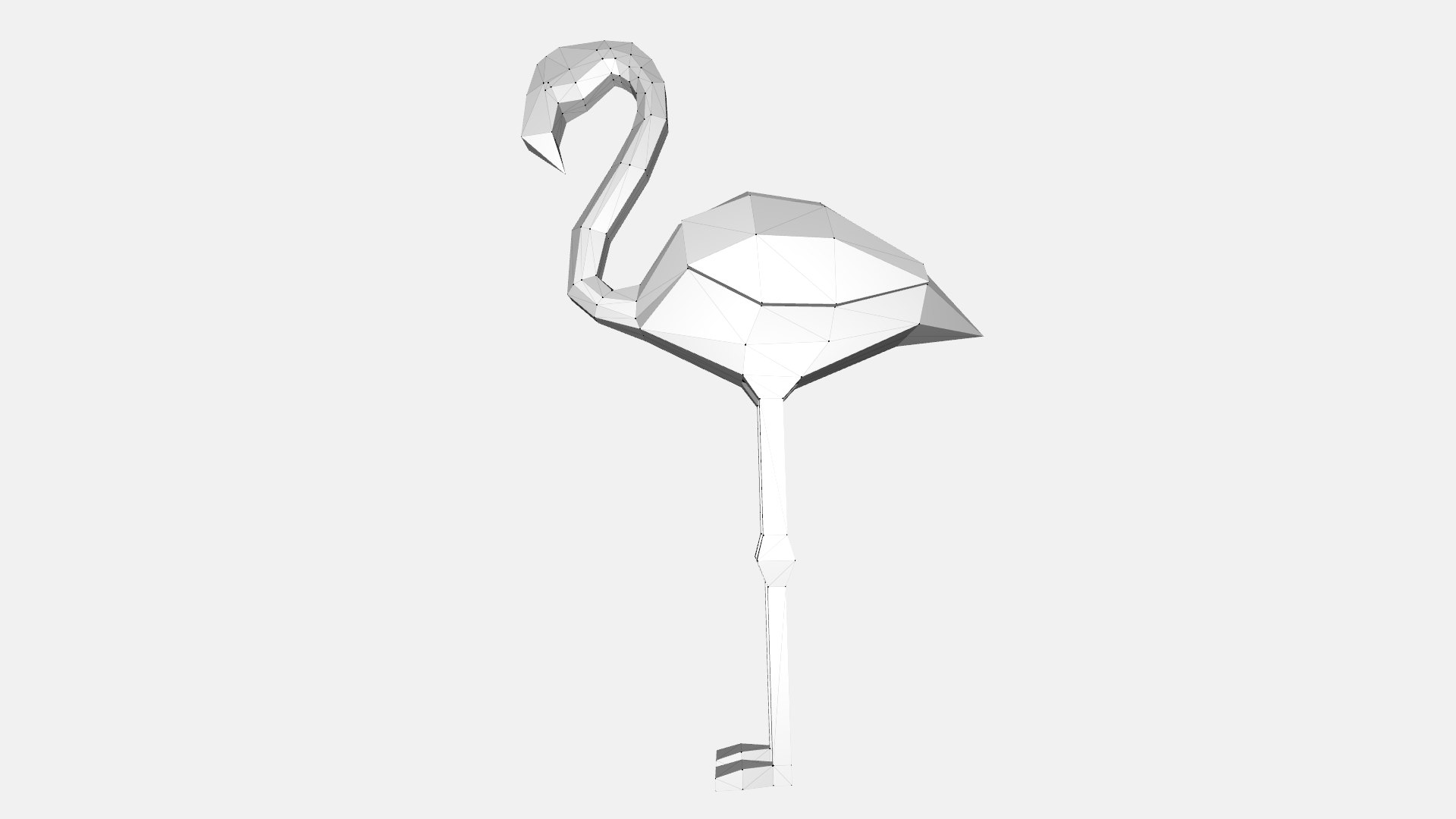 Flamingo Low Poly 3D Model - TurboSquid 2322592