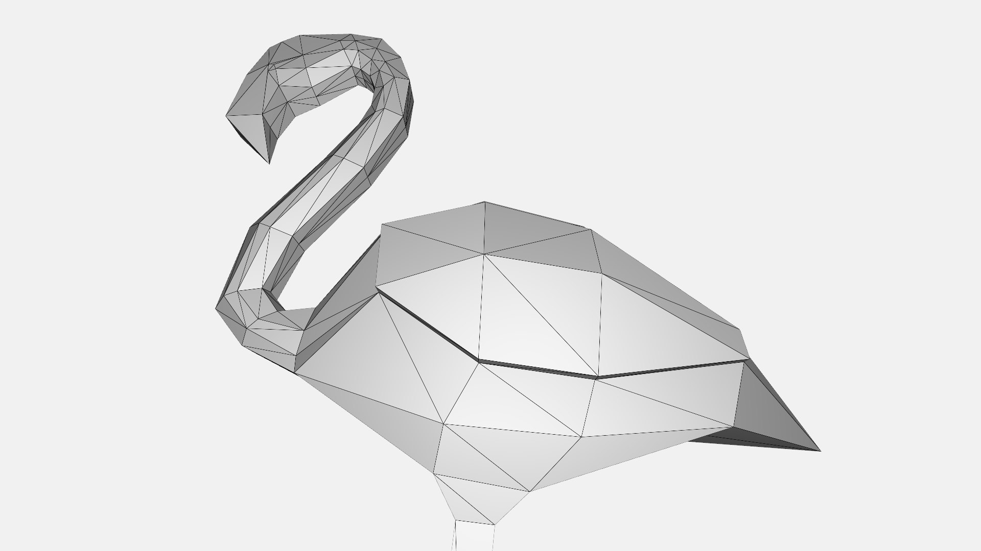 Flamingo Low Poly 3D Model - TurboSquid 2322592