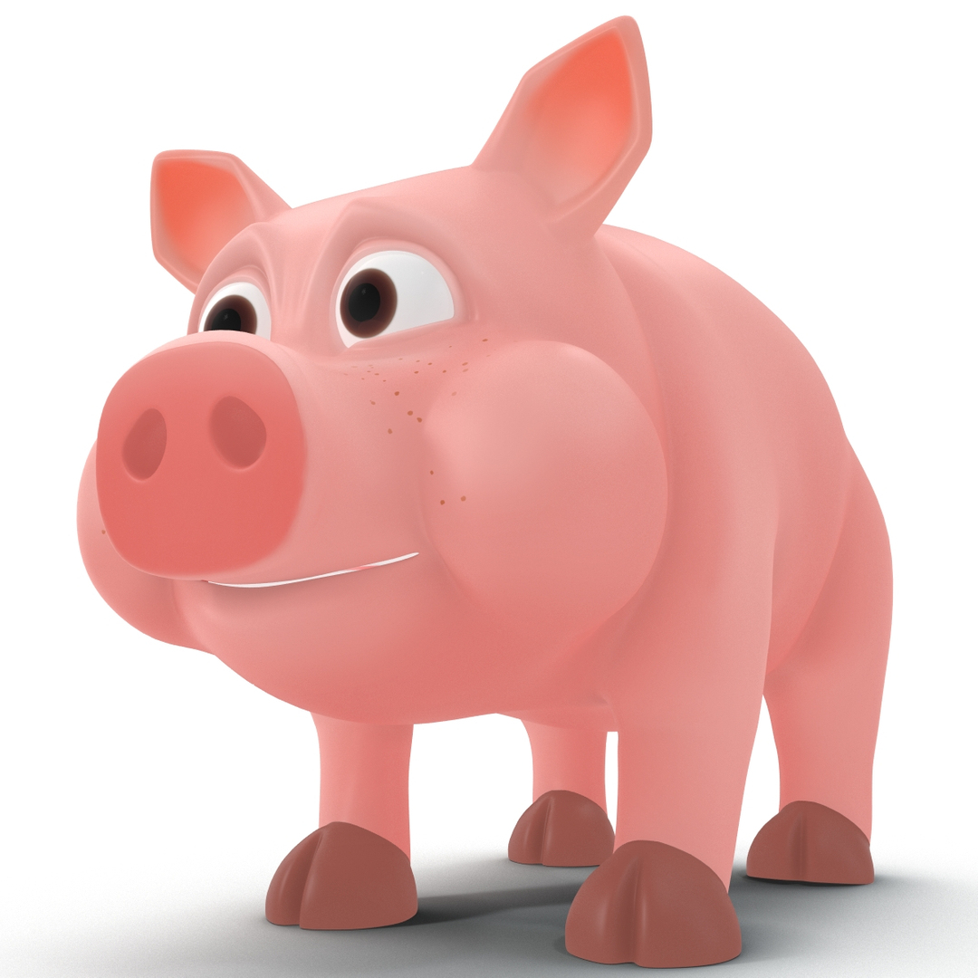 cartoon pig c4d