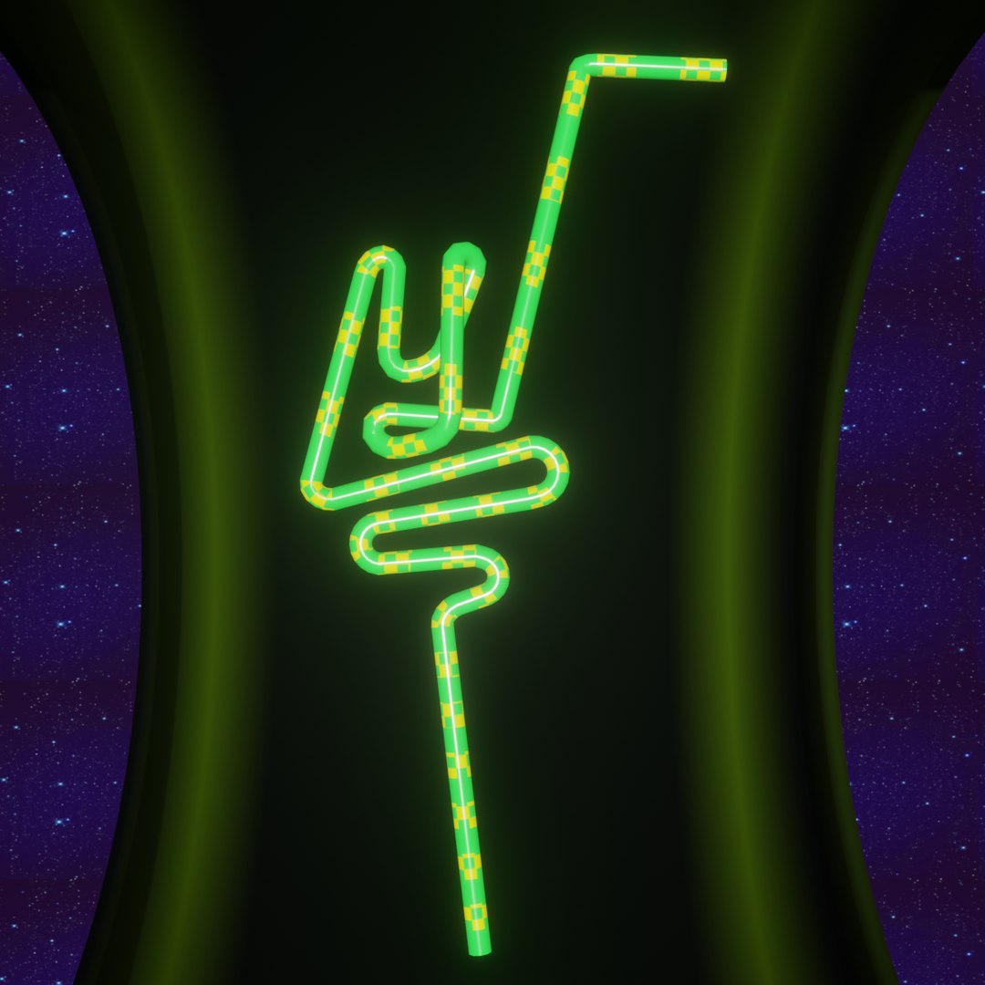 Crazy Straw Letter Y 3D Model - TurboSquid 1801341