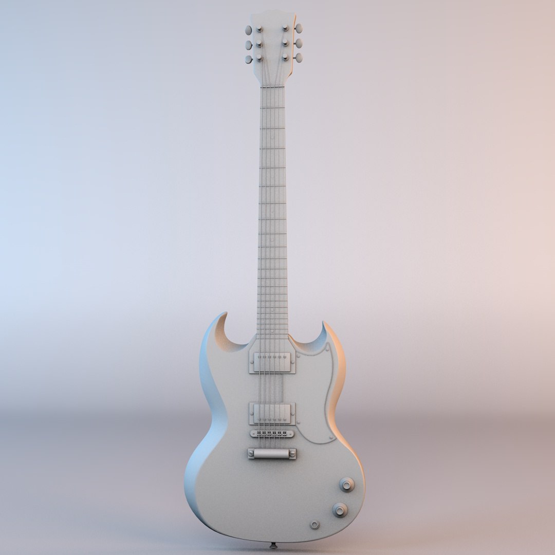 3d Electric Guitar Model