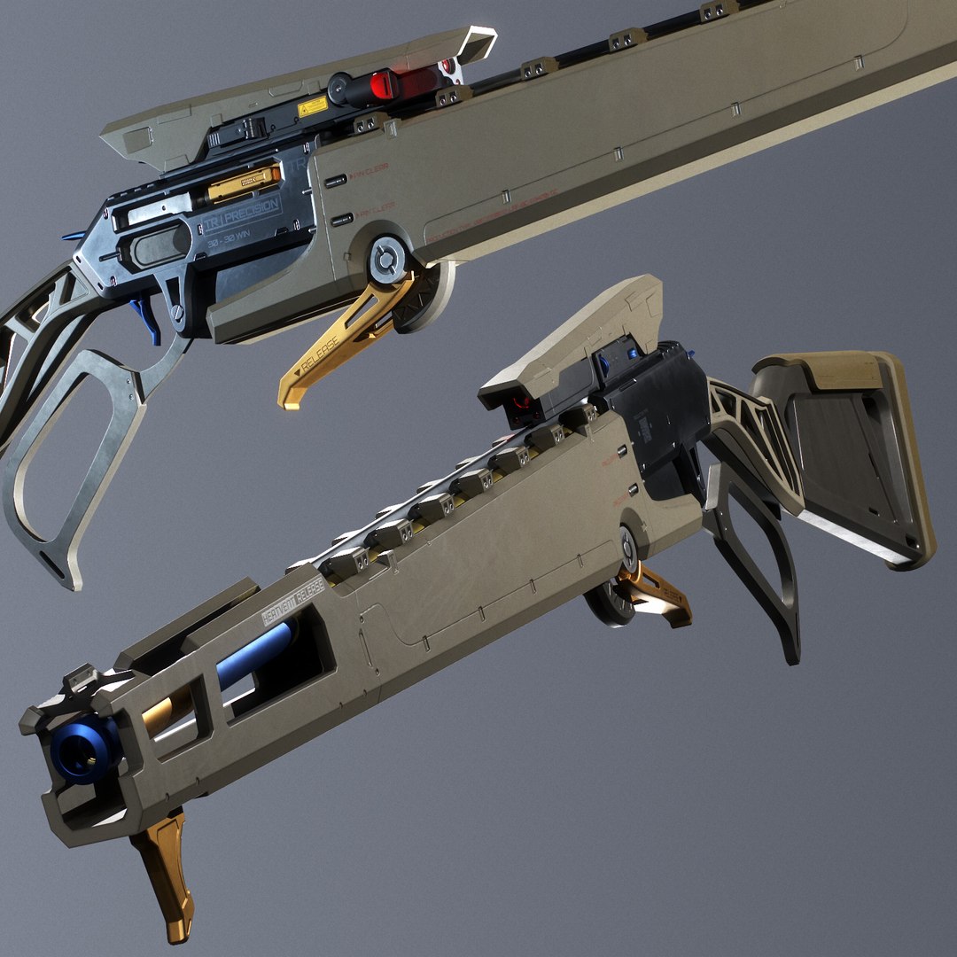 Lever Action Precision Rifle Concepted By Renfei Luo 3D Model ...