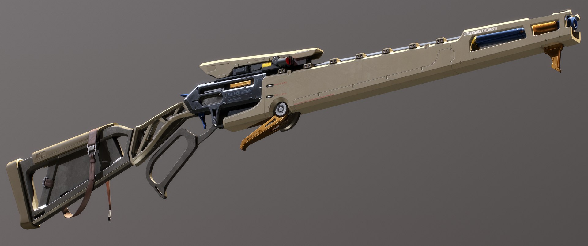 Lever Action Precision Rifle Concepted By Renfei Luo 3D Model ...