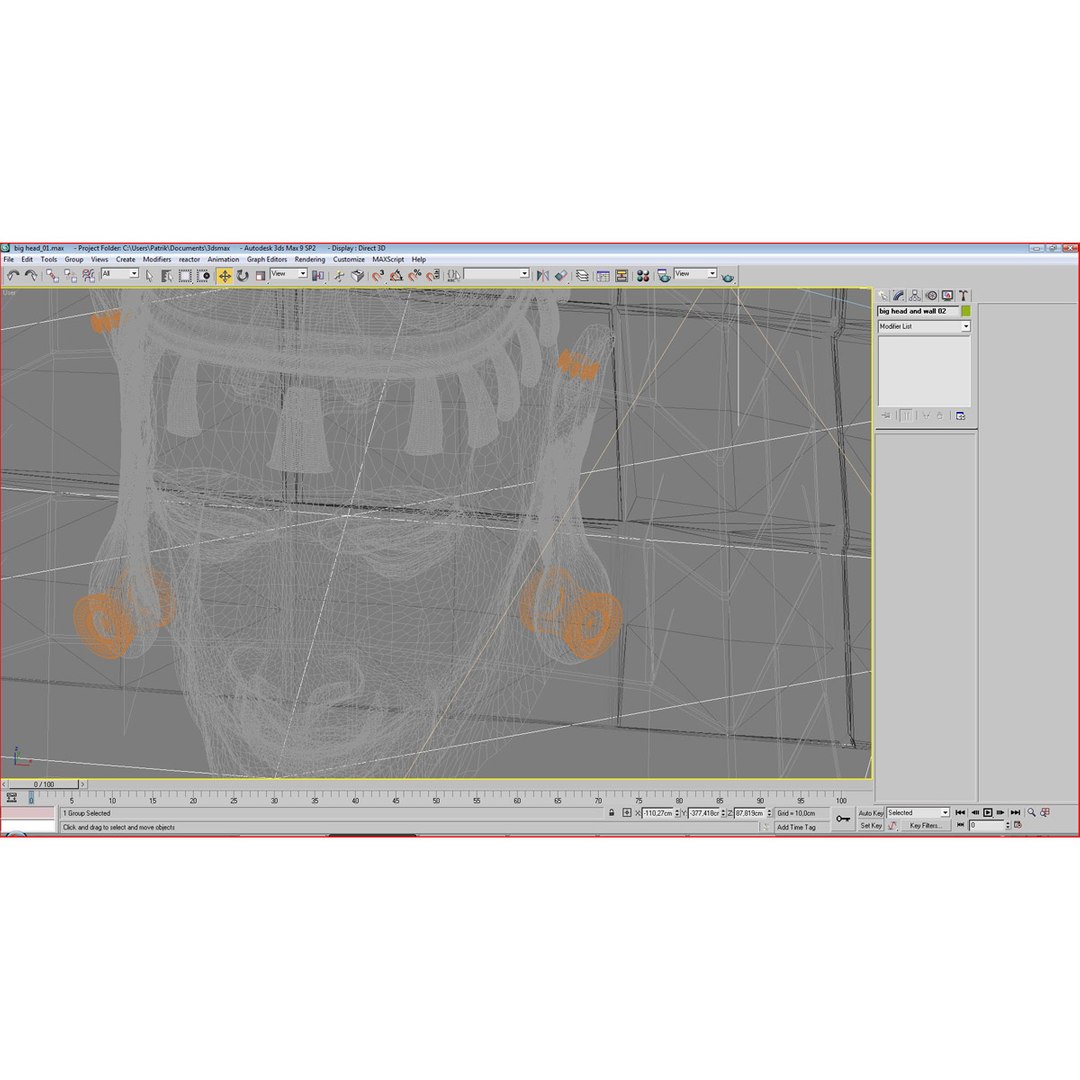 3d Mysterious Head Big