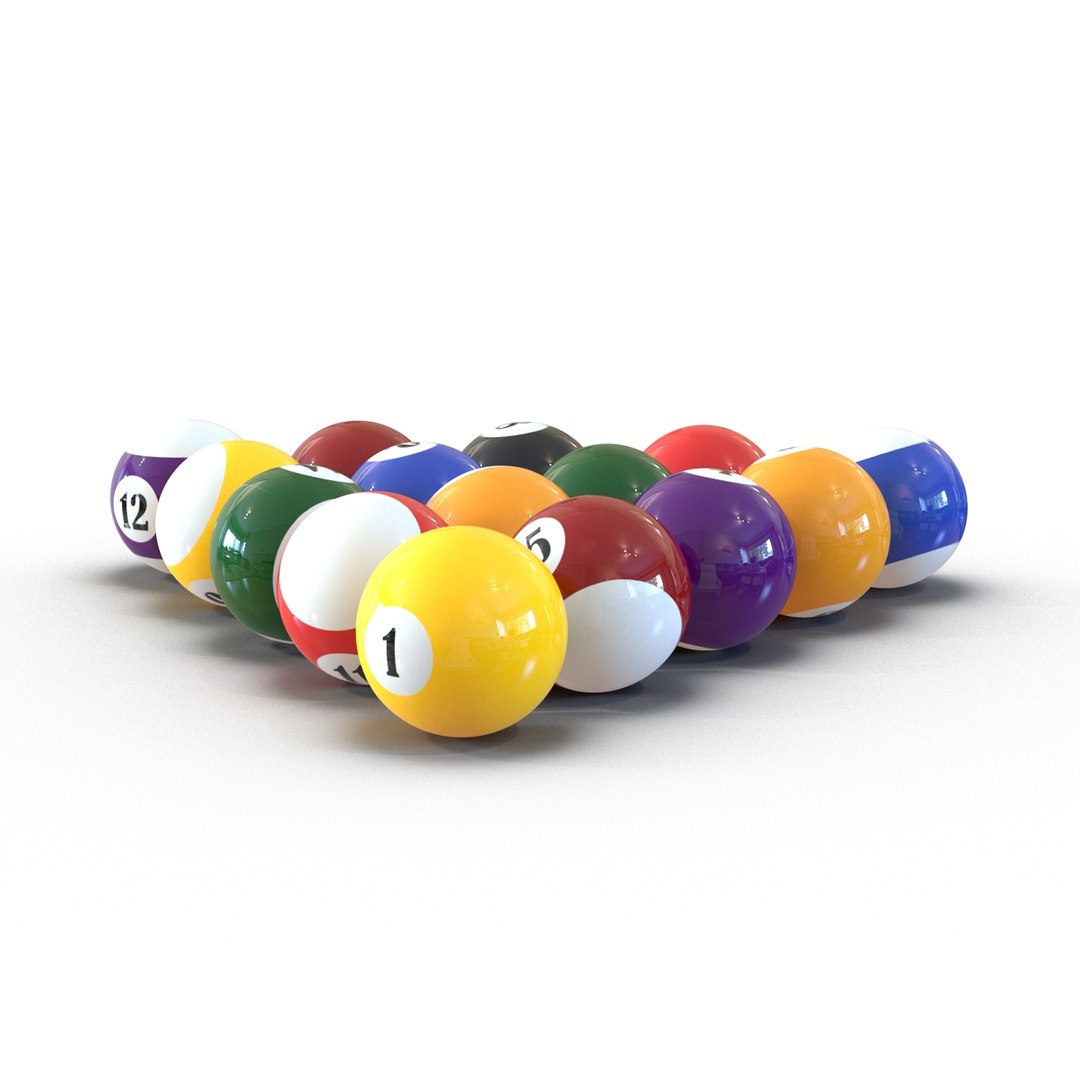 3d Model Pool Balls