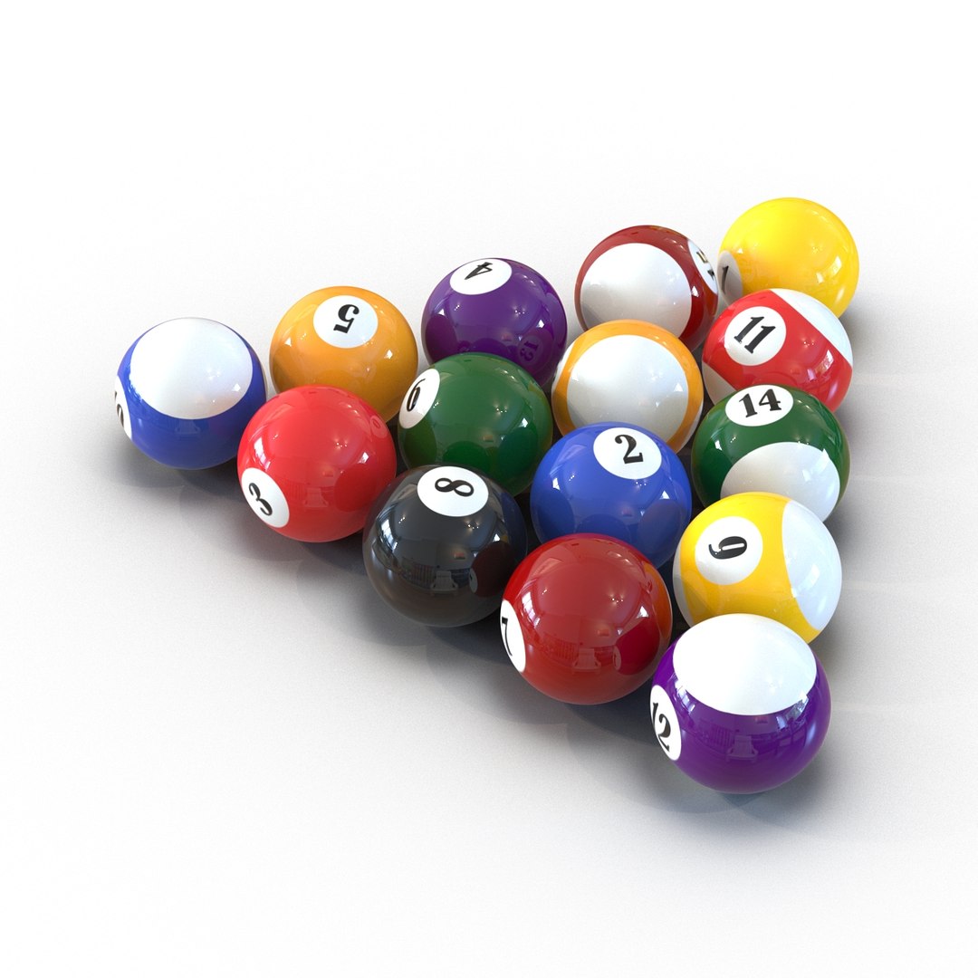 3d Model Pool Balls
