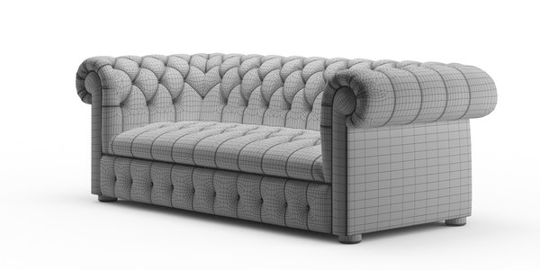 chester chesterfield sofa 3d model