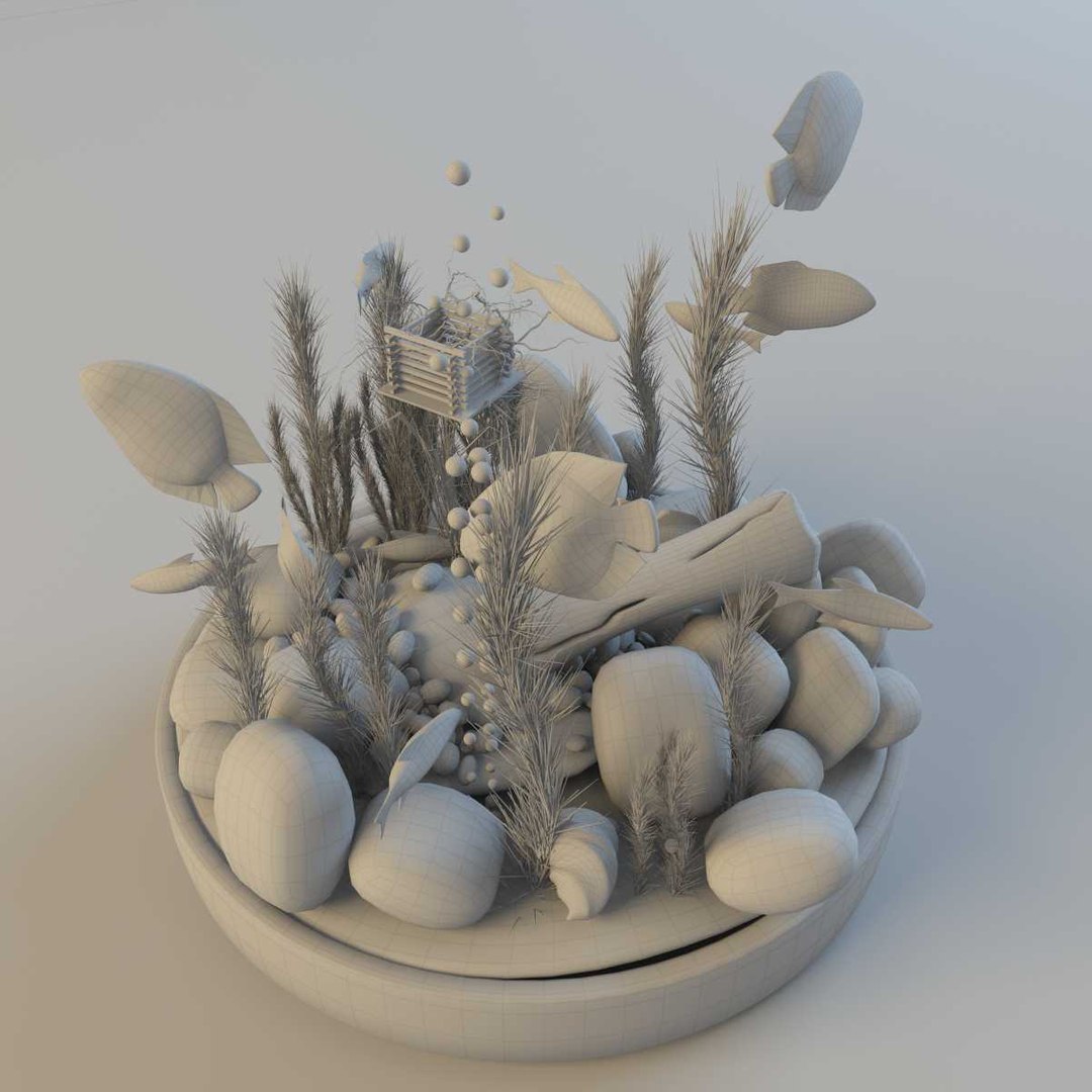 3ds Max Fish Aquarium