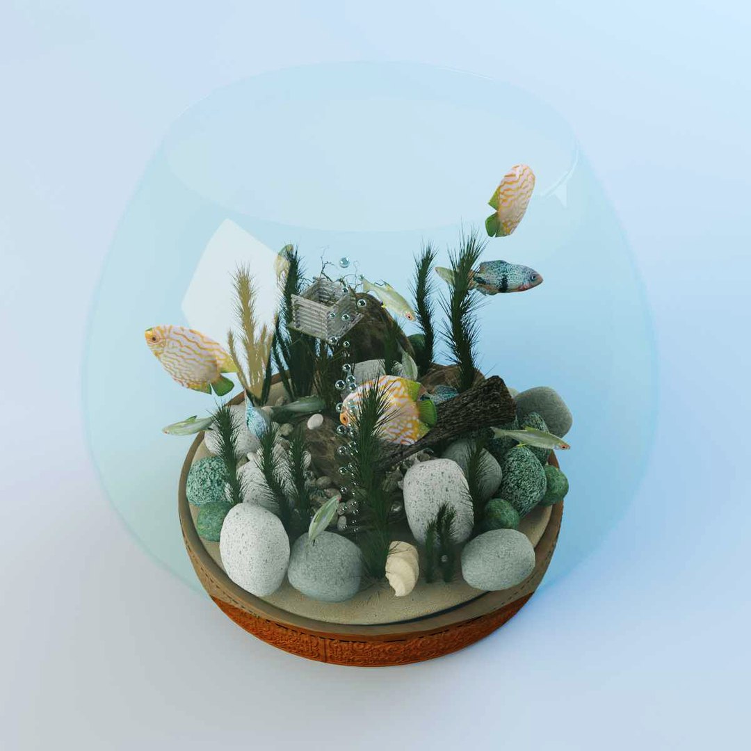 3ds Max Fish Aquarium