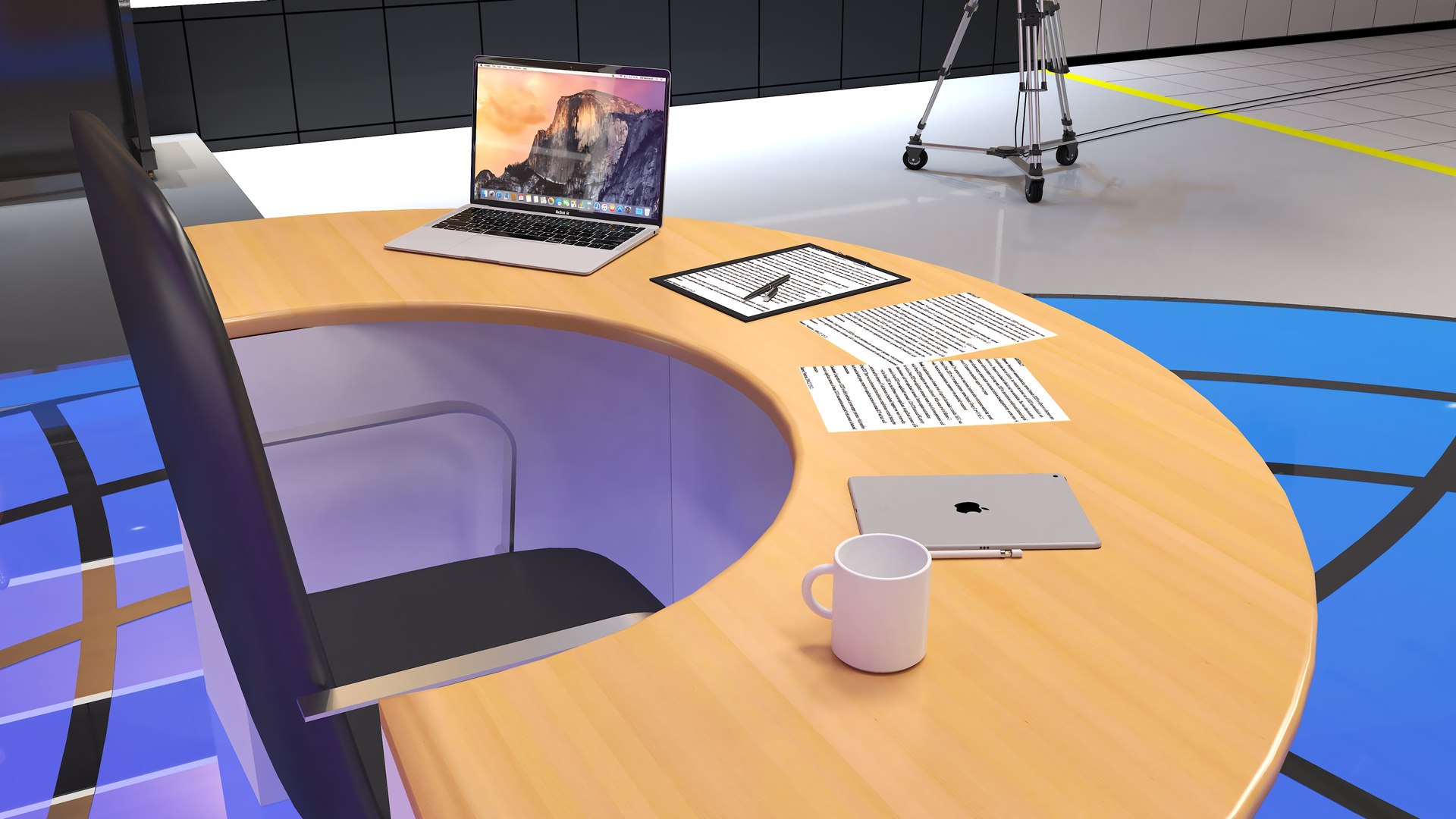 3D Model Talk Show Studio 2 - TurboSquid 2390744