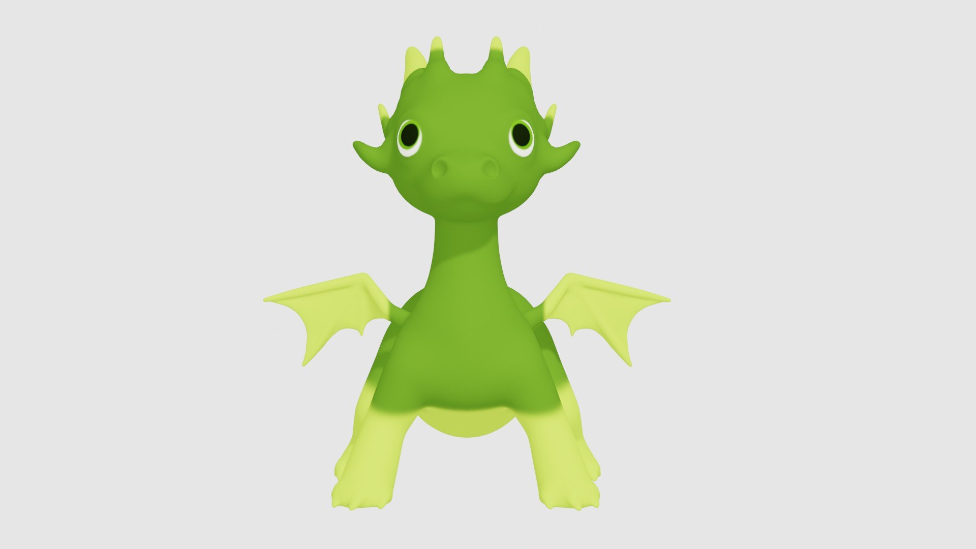 Green Cute Dragon 3D Model - TurboSquid 2084254